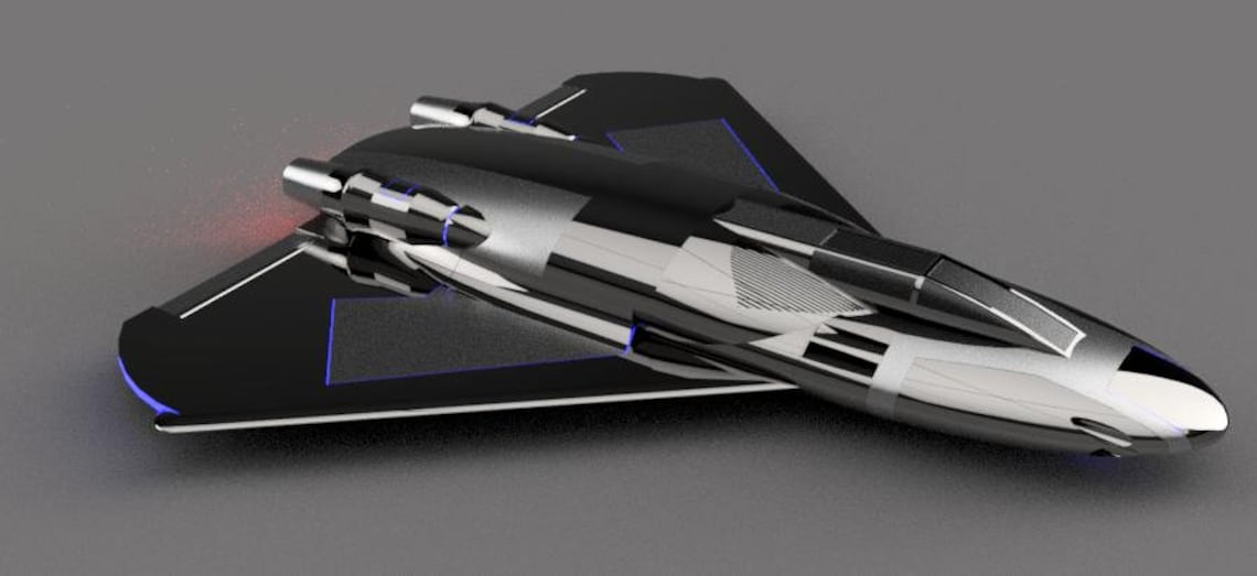 3D Print Spaceship Toy - STL and OBJ Model Files for Instant Digital ...