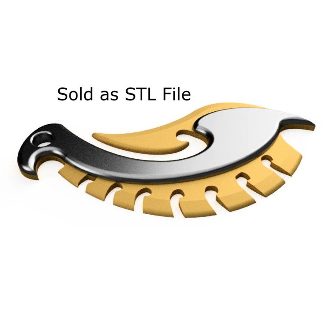 Buy Post Apocalyptic Gearhead Sawtooth Blade 3d STL Model Pendant File ...