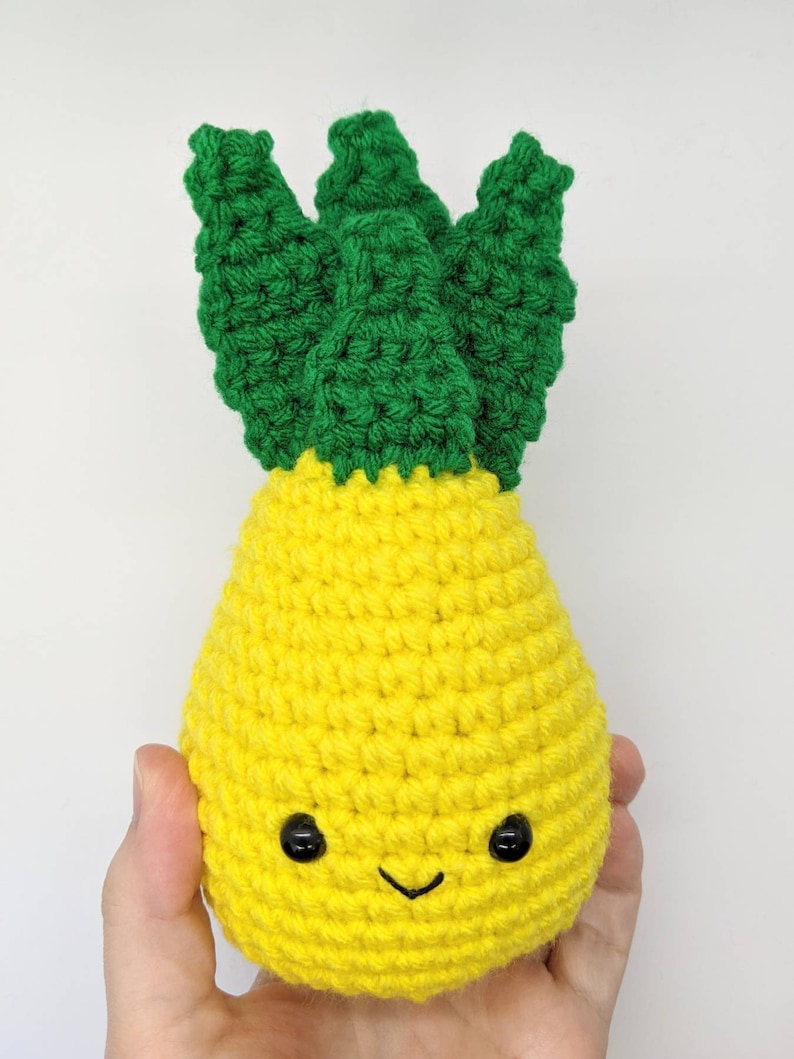 CROCHET PATTERN: Pineapple Plush Play Food Easy Amigurumi | Etsy