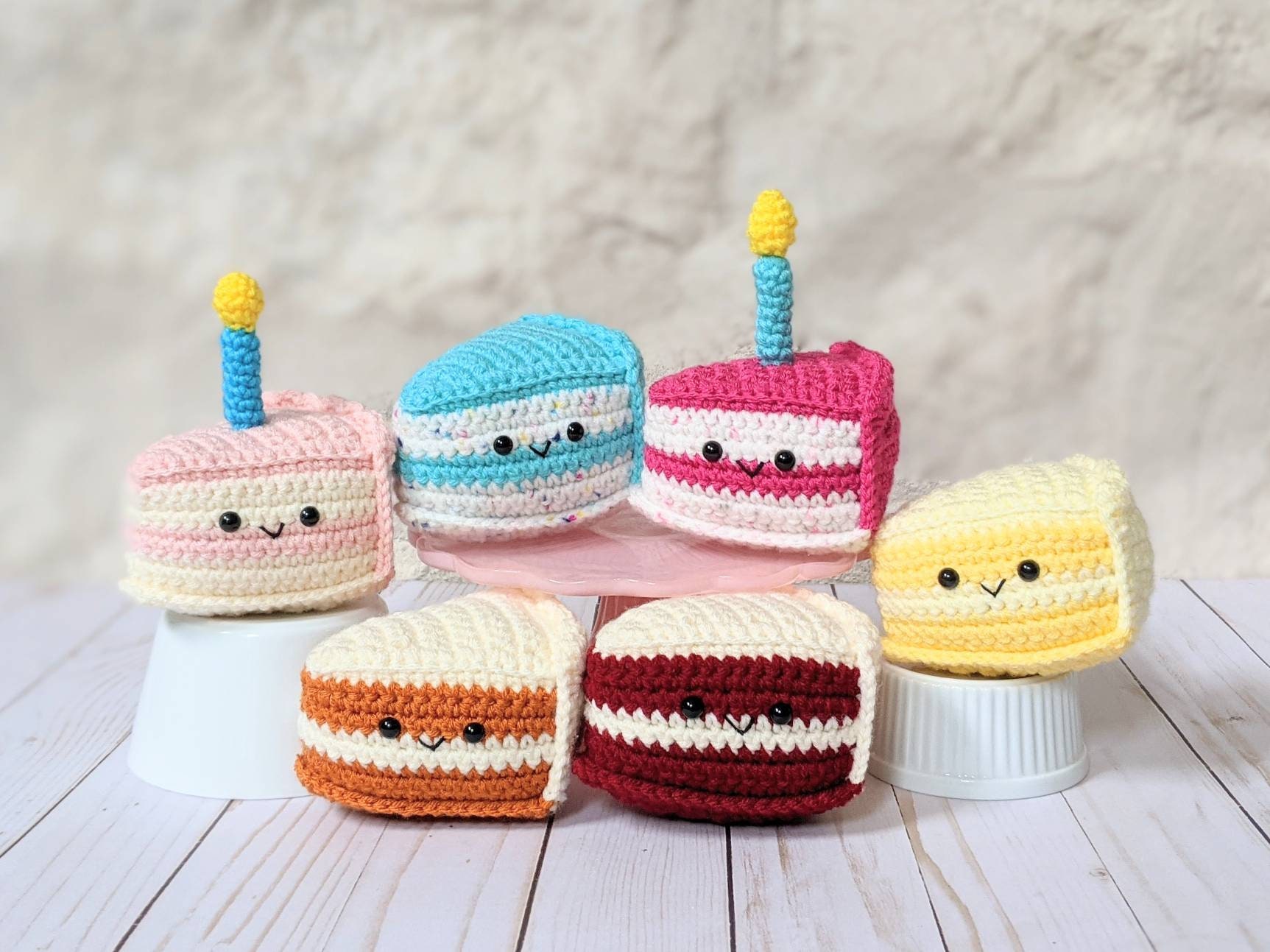 CROCHET PATTERN: Birthday Cake Slice Play Food, Amigurumi Downloadable ...