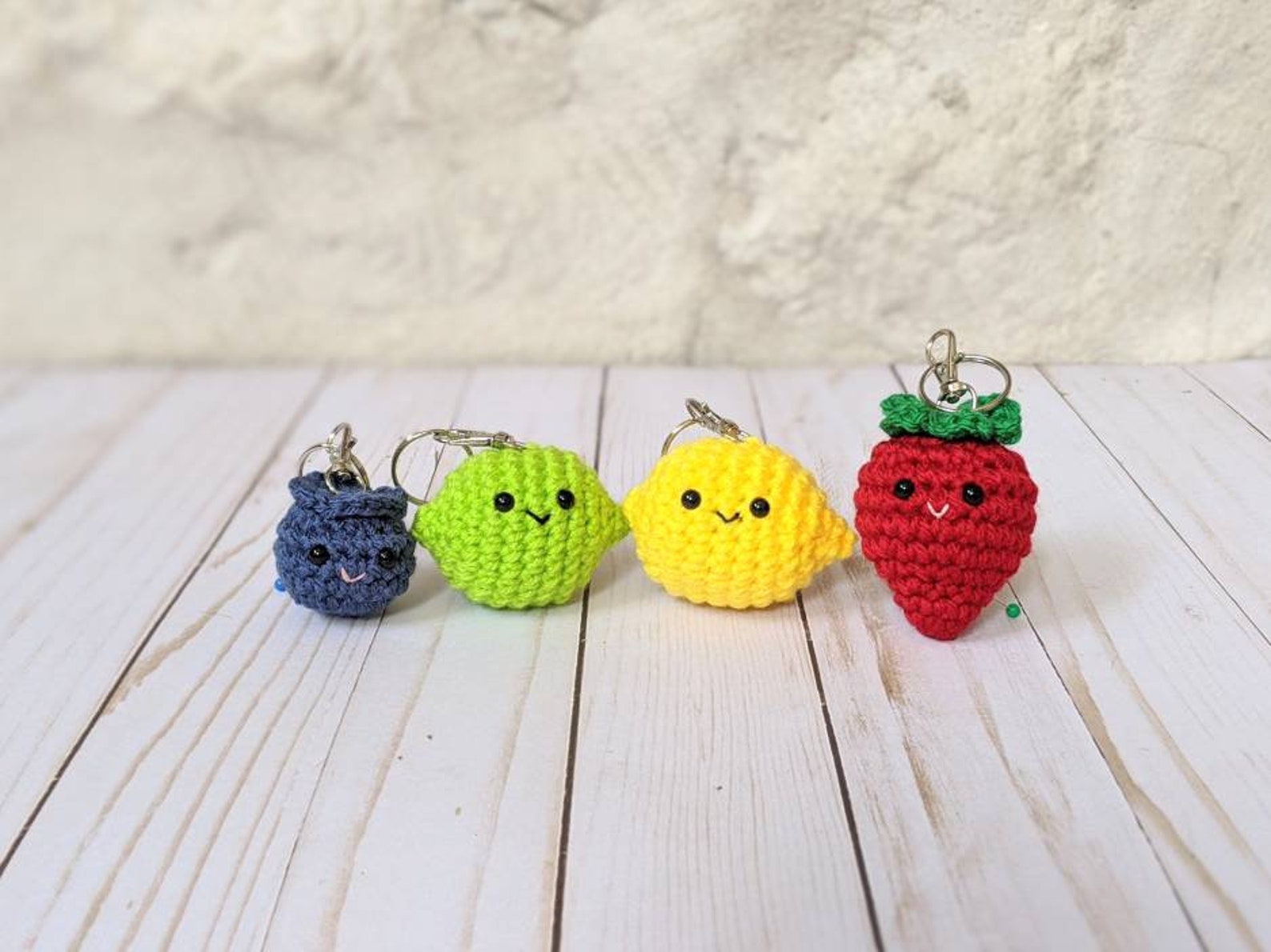 CROCHET PATTERN: Fruit Keychains, Easy Amigurumi Downloadable PDF ...