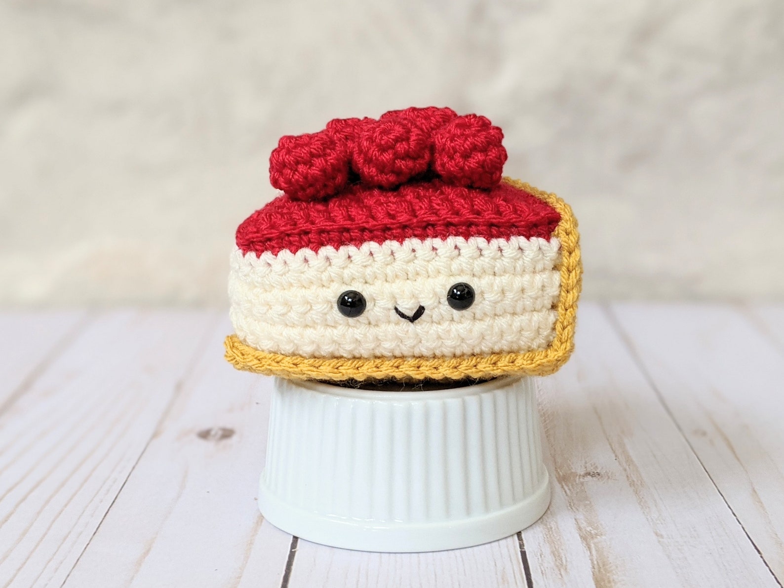 CROCHET PATTERN: Cherry Cheesecake Play Food, Amigurumi Downloadable ...