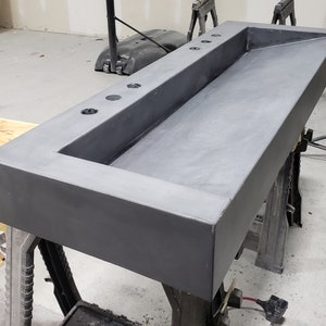 Concrete Ramp Trough Sink, Double Vanity, Modern Bathroom - Etsy