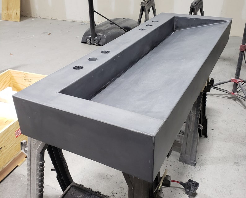Concrete Ramp Trough Sink, Double Vanity, Modern Bathroom - Etsy