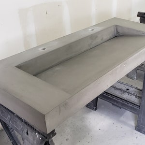 Ramp Style Trough Sink, Double Vanity, Bathroom Vanity, Commercial ...