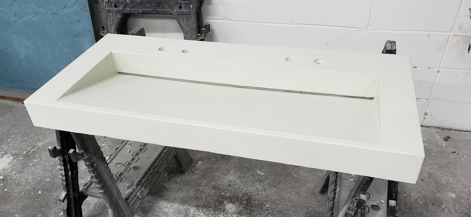 Ramp Style Trough Sink Double Vanity Bathroom Vanity - Etsy