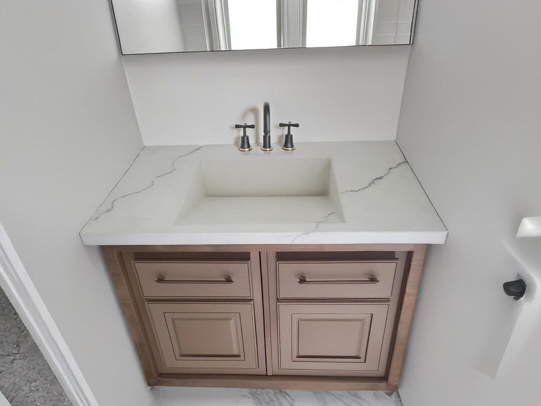 Modern Concrete Ramp Sink for Stylish Bathroom Vanities - Etsy