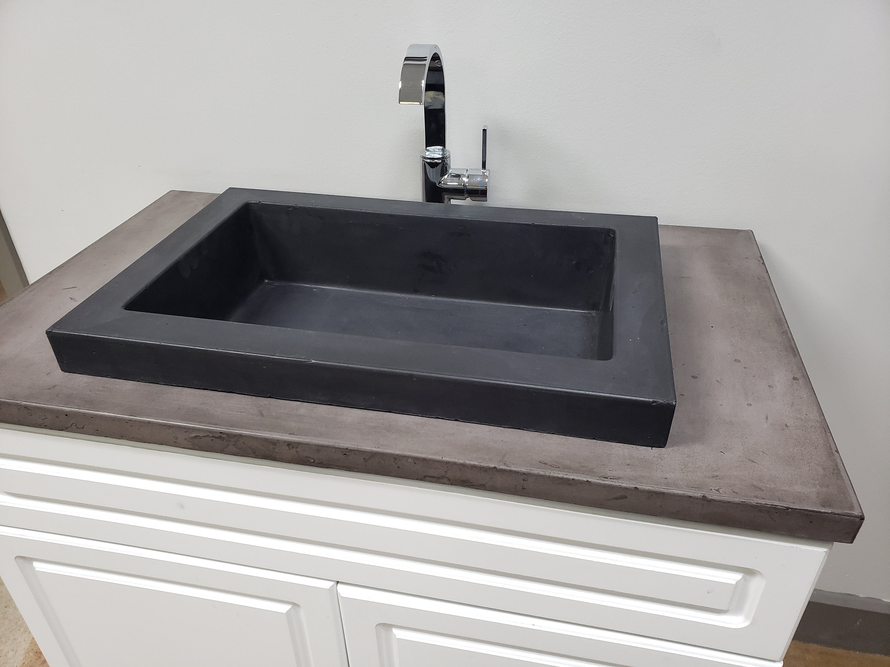 Concrete Vessel Sink Vessel Sink Bathroom Vanity Bathroom - Etsy