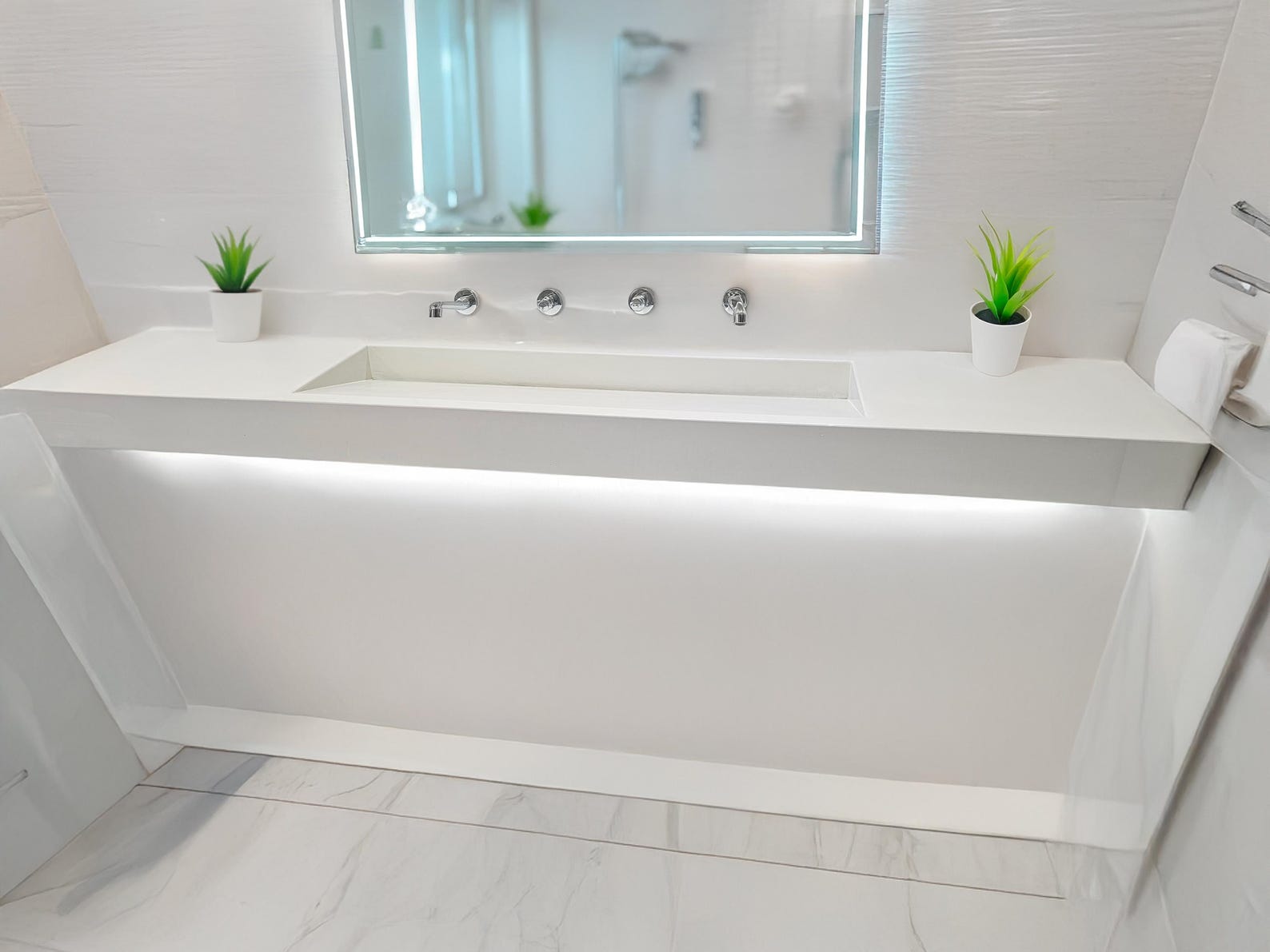 Concrete Ramp Trough Sink, Double Vanity, Modern Bathroom - Etsy