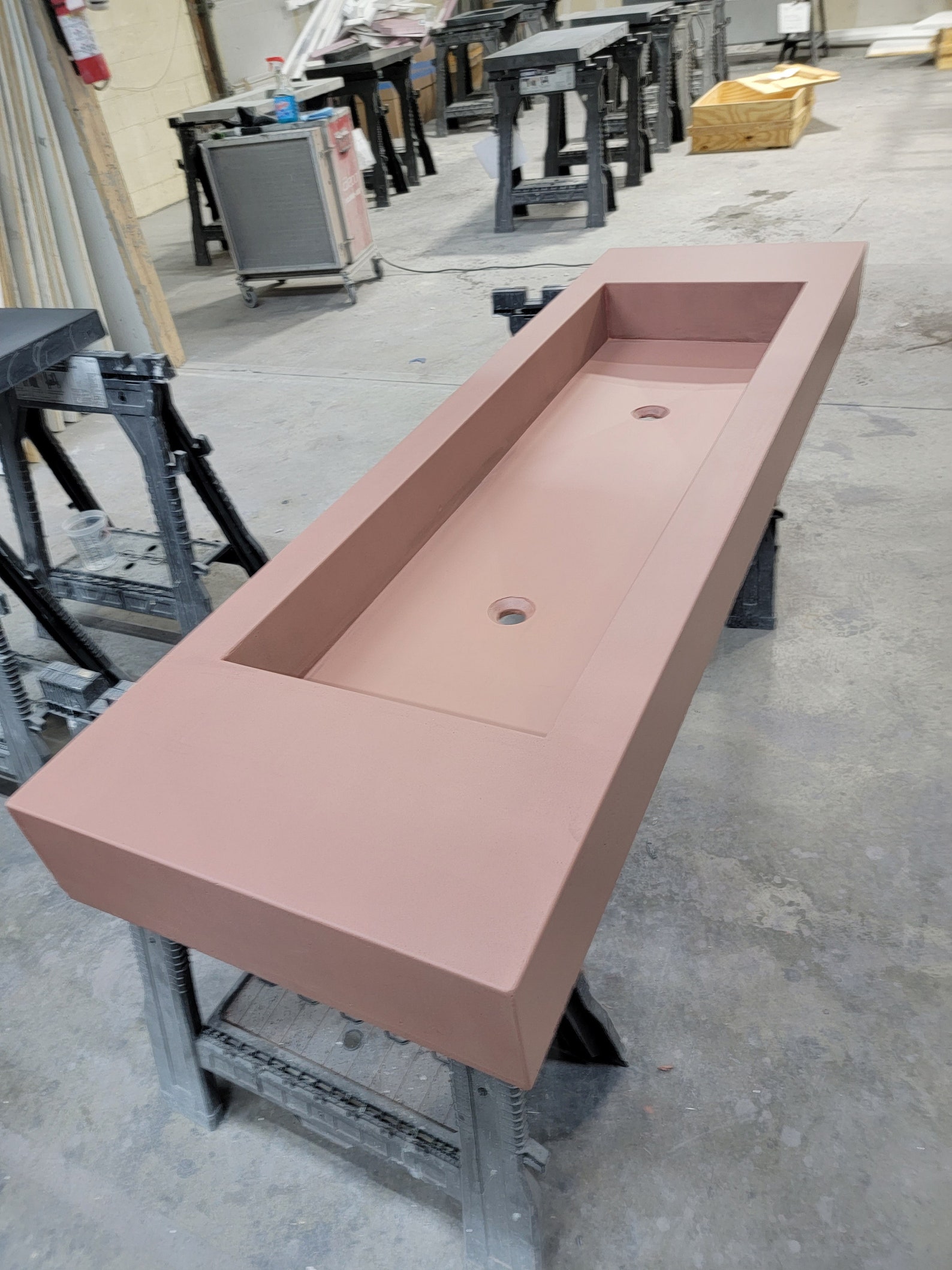 Trough Sink Concrete Sink Bathroom Vanity Double Vanity - Etsy