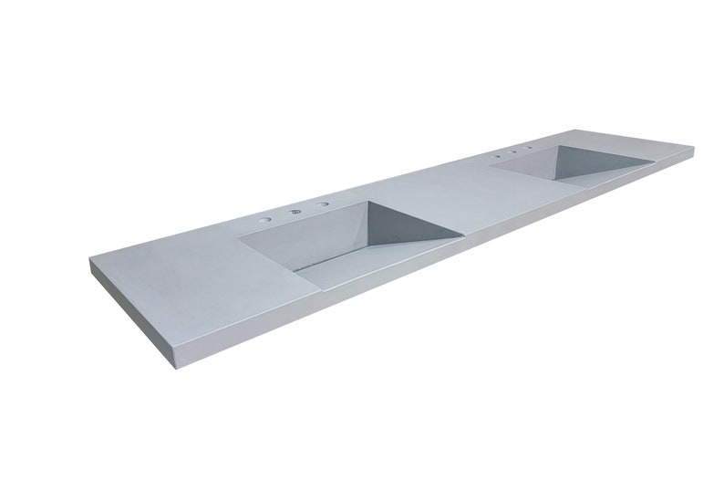 Double Basin Ramp Sink for a Modern Bathroom Vanity - Etsy