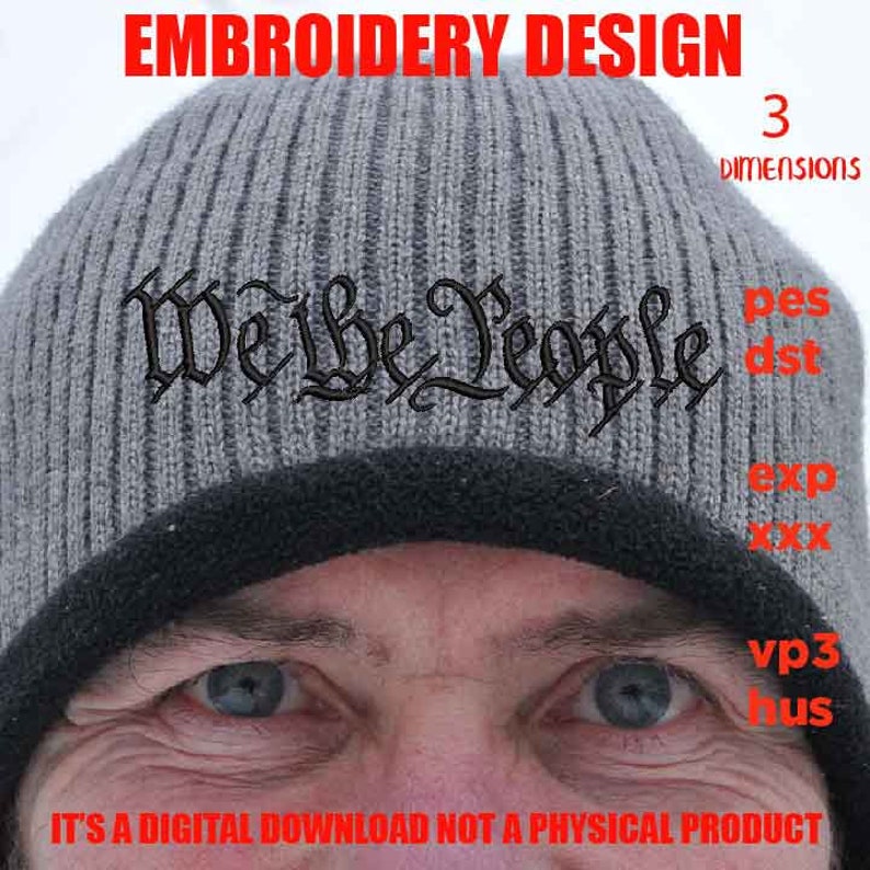 We the People Machine Embroidery Design USA Fourth of July | Etsy UK