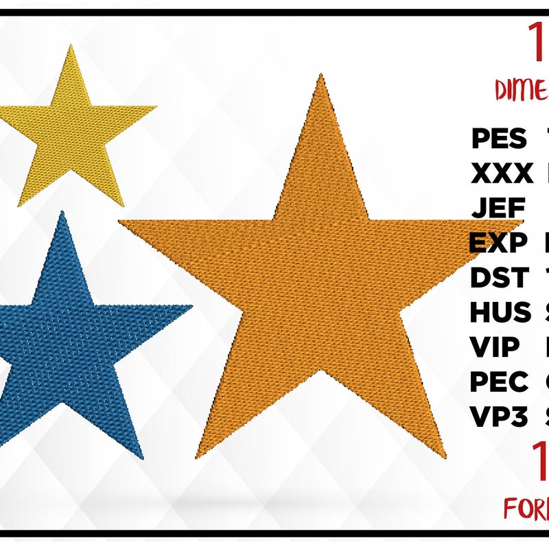 Star Embroidery - Etsy