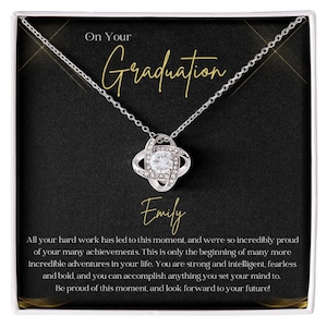 Personalized Graduation Necklace for Her With Message Card, Class of ...