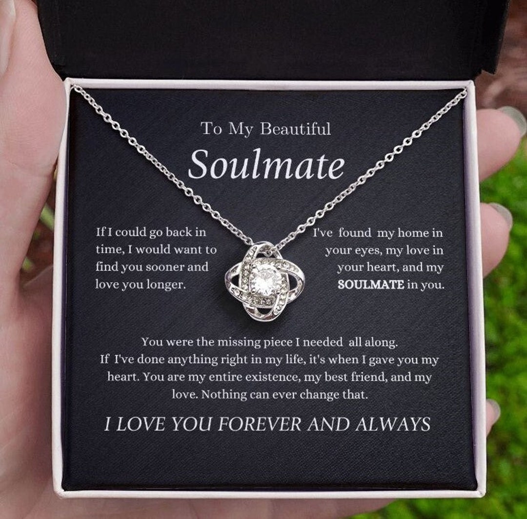 To My Soulmate Necklace, Gift for Wife, Girlfriend Gift, Valentines ...