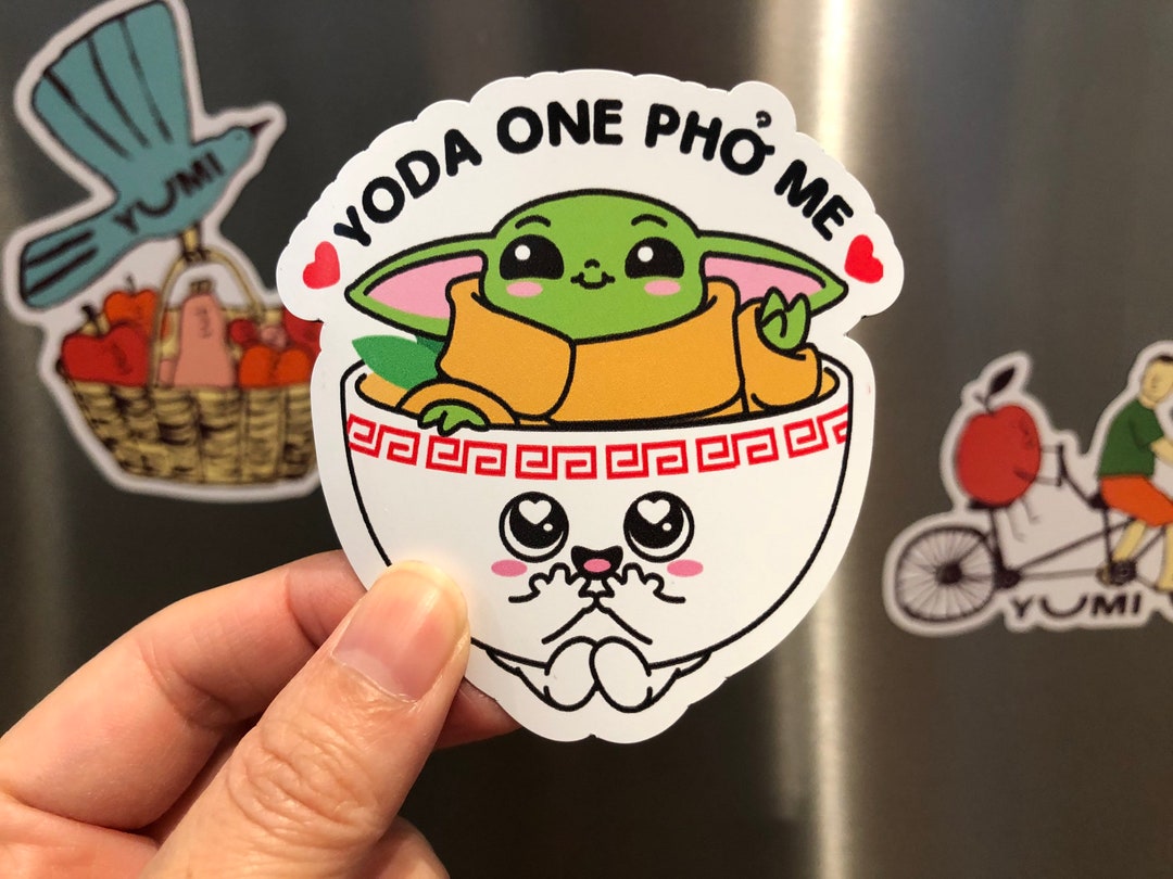 Yoda One Pho Me Magnet _ Yoda One Pho Me Greeting Card Baby Yoda Magnet ...
