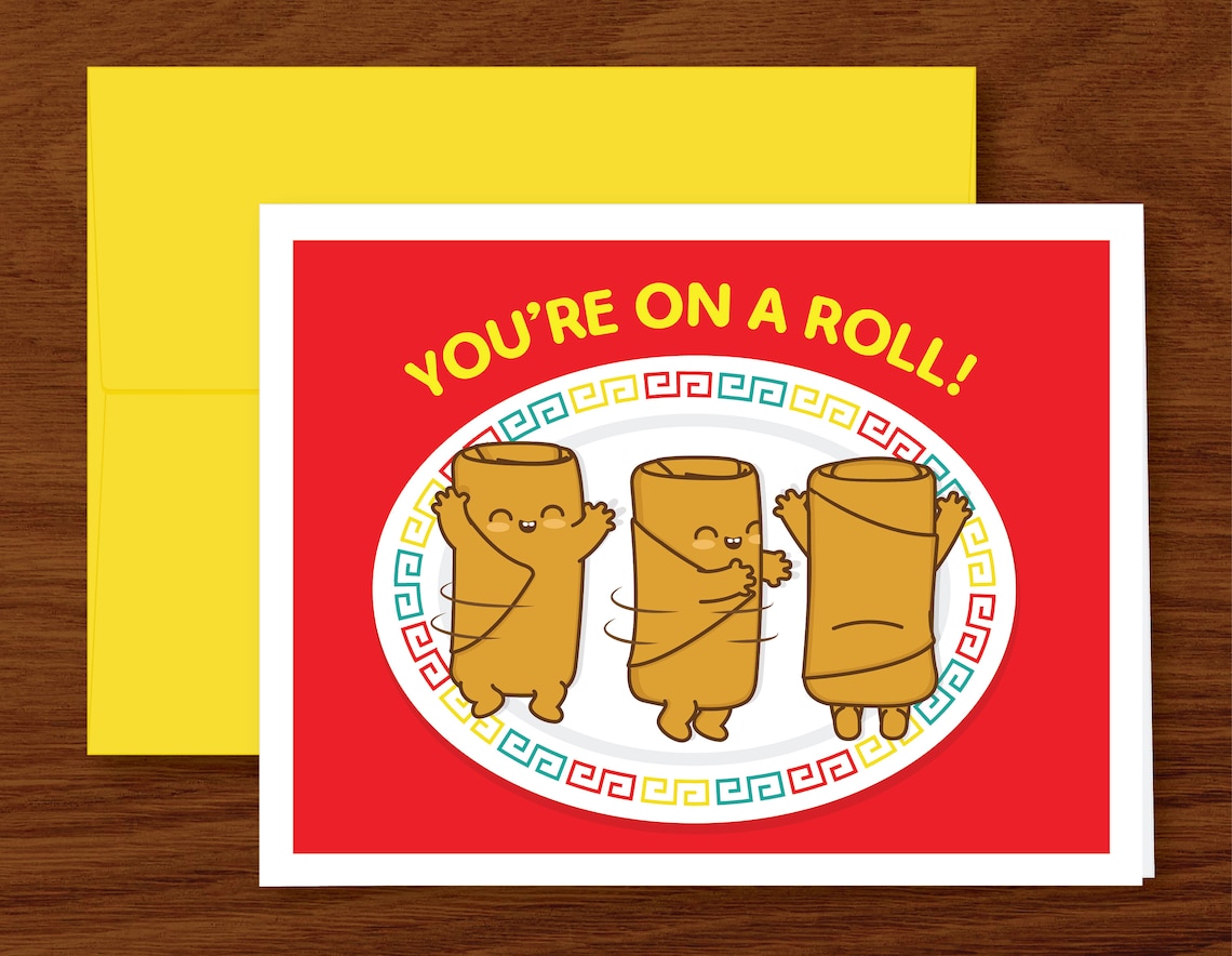 You're On A Roll Greeting Card Congratulations Egg | Etsy