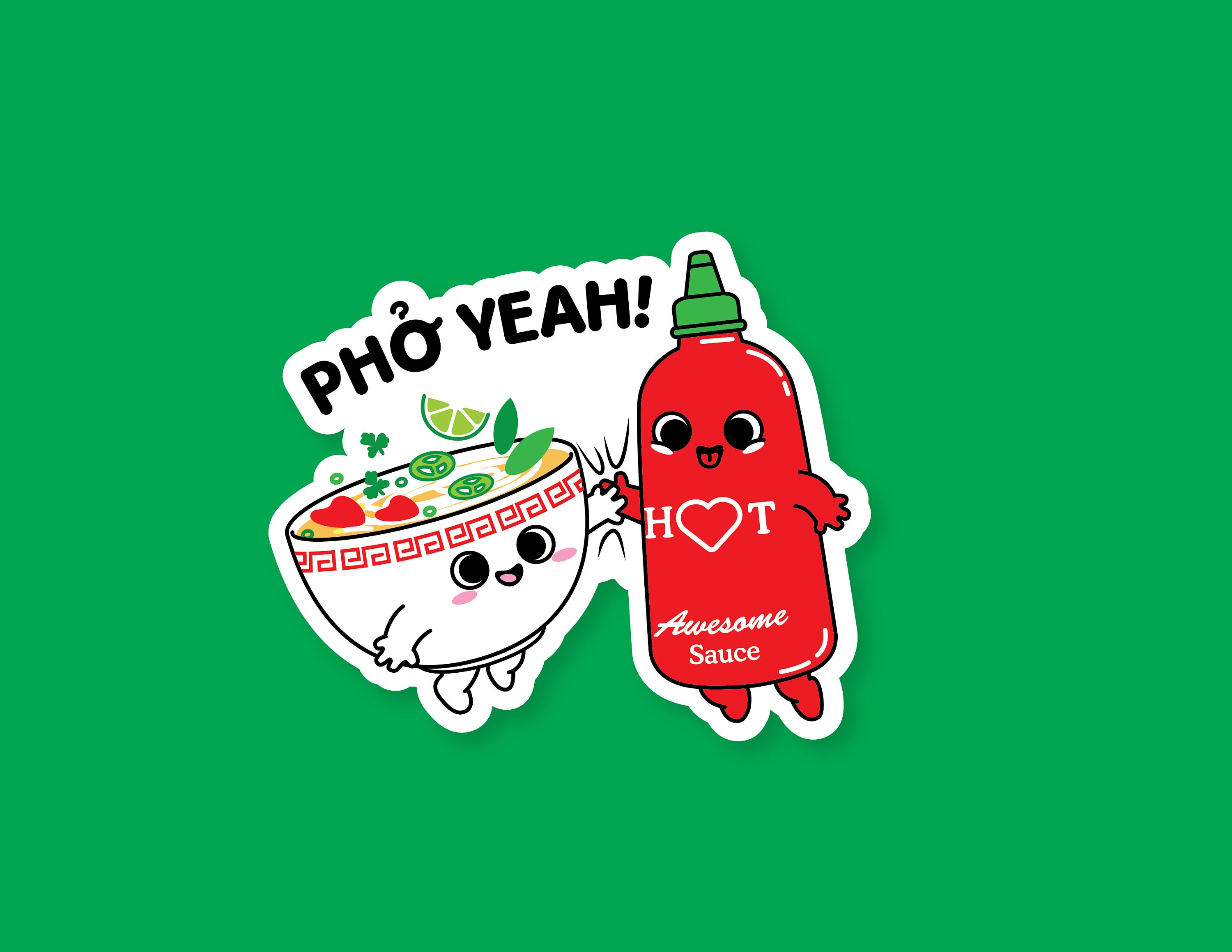 Pho Yeah Sticker Best Friends Pho Ever Pho Real Pho Luv - Etsy