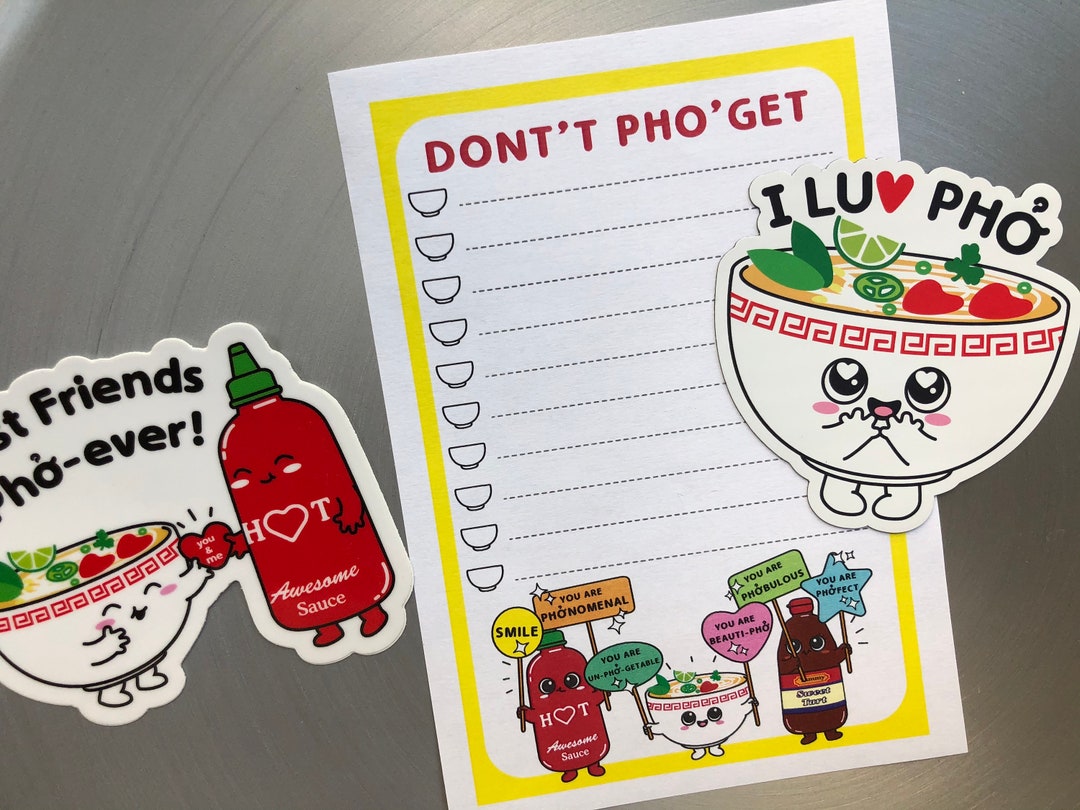 I Love Pho Vinyl Magnet Pho Lover - Etsy