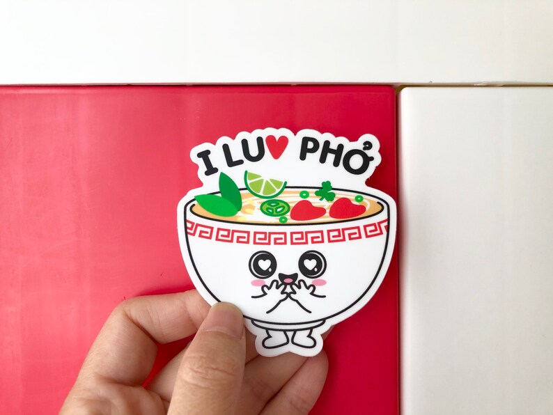 I Love Pho Vinyl Magnet Pho Lover | Etsy