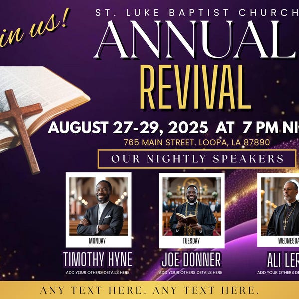 Purple Church Revival - Etsy