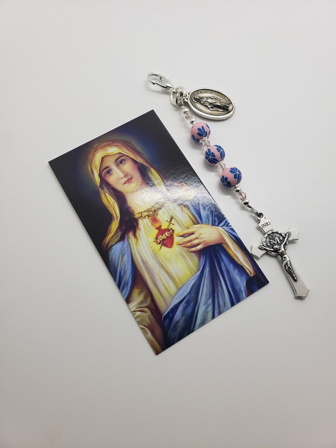 3 Hail Mary Chaplet. Catholic Prayer Beads, Mini Rosary, Pocket Rosary ...