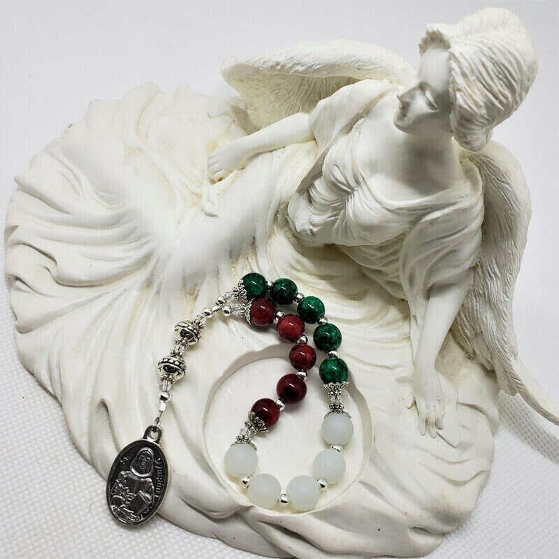 St. Dymphna Prayer Chaplet Rosary Chaplet Saint of Anxiety | Etsy