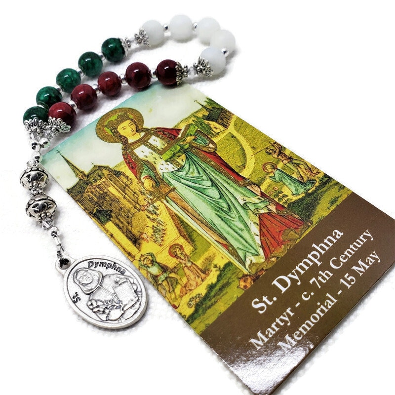 St. Dymphna Prayer Chaplet Rosary Chaplet Saint of Anxiety | Etsy