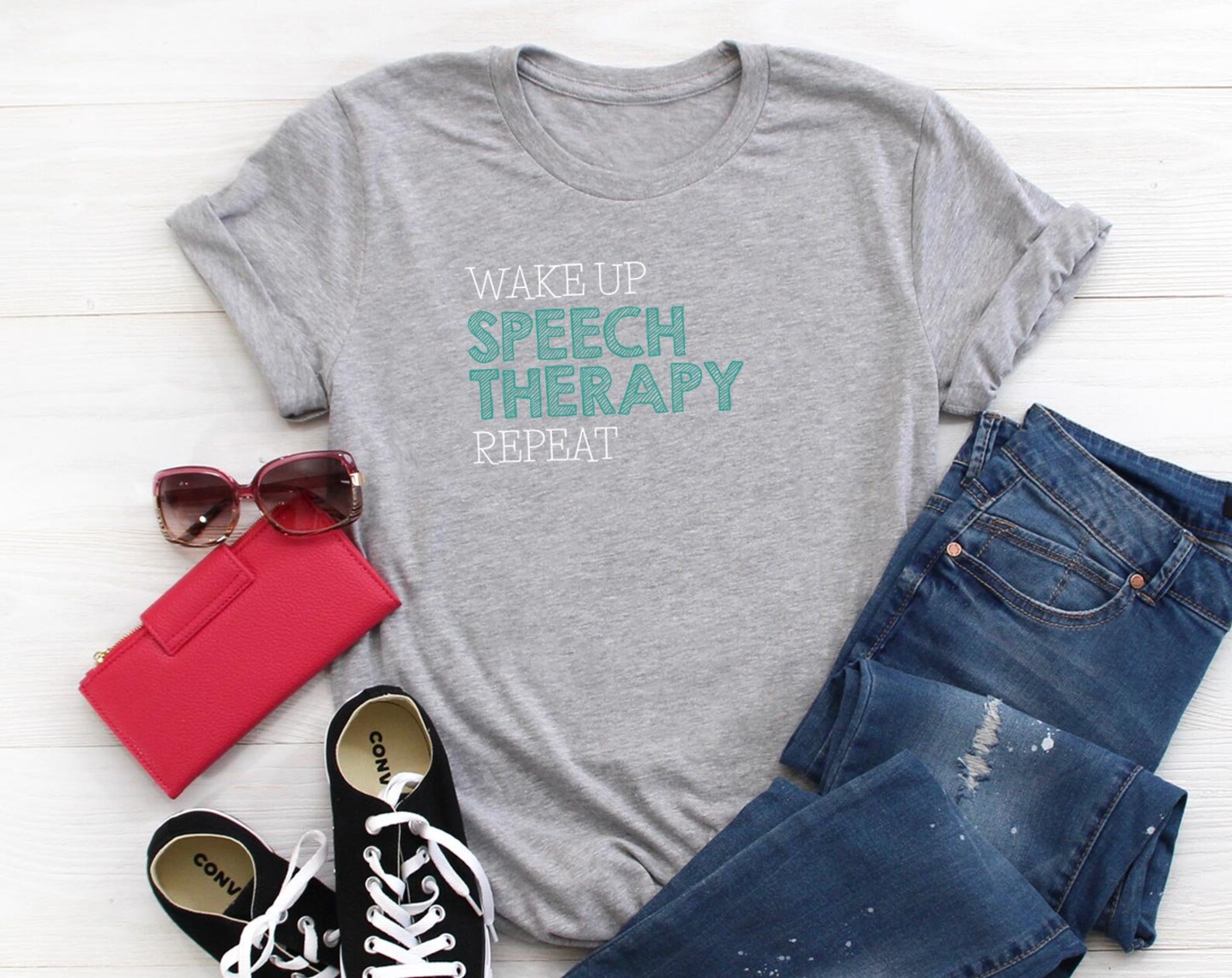 Wake Up, Speech Therapy, Repeat: A Tee for SLP - Etsy