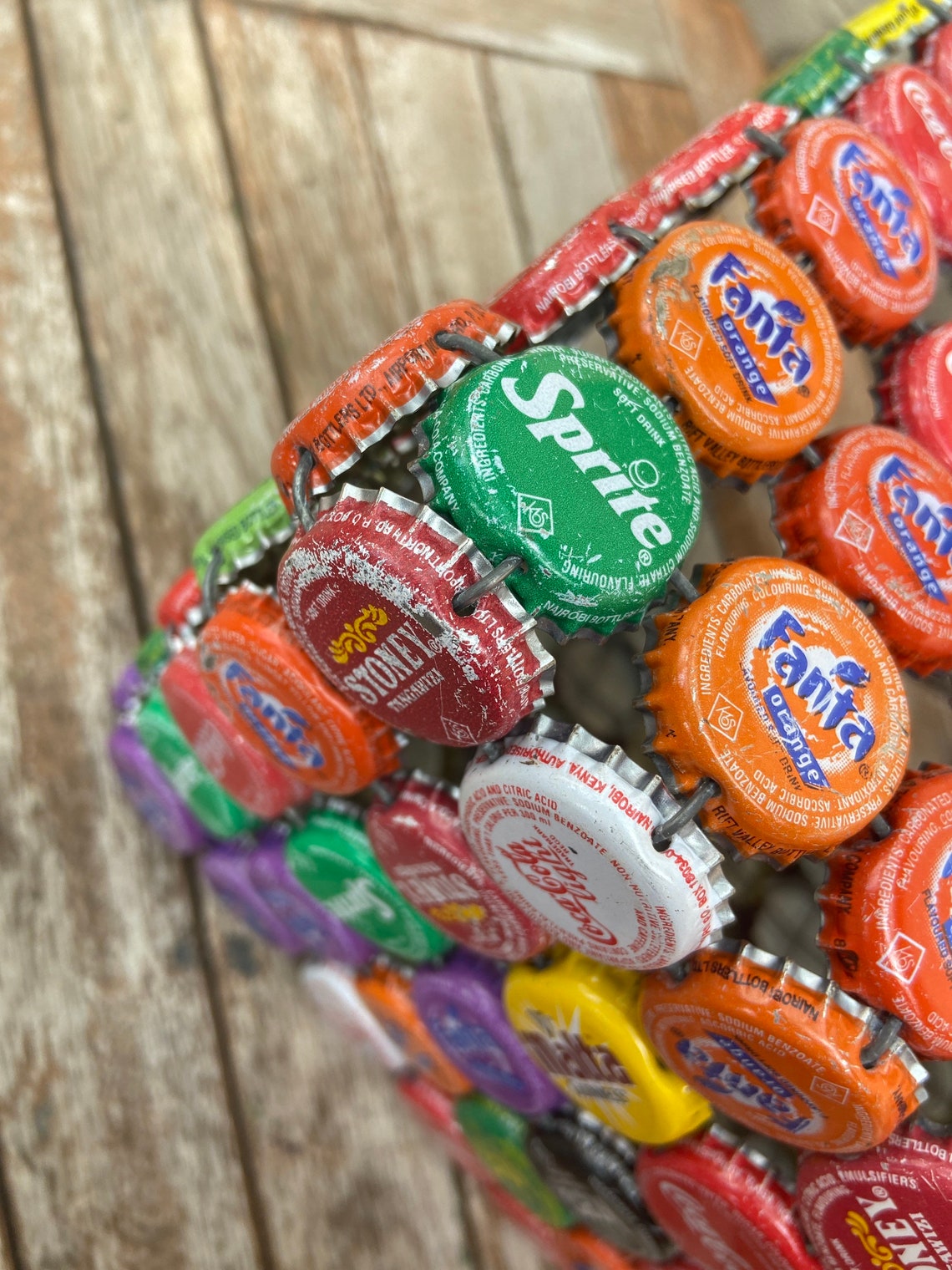 Bottle Cap Bag, Made of Wire and Caps! Art or Purse Your Choice! Coca ...