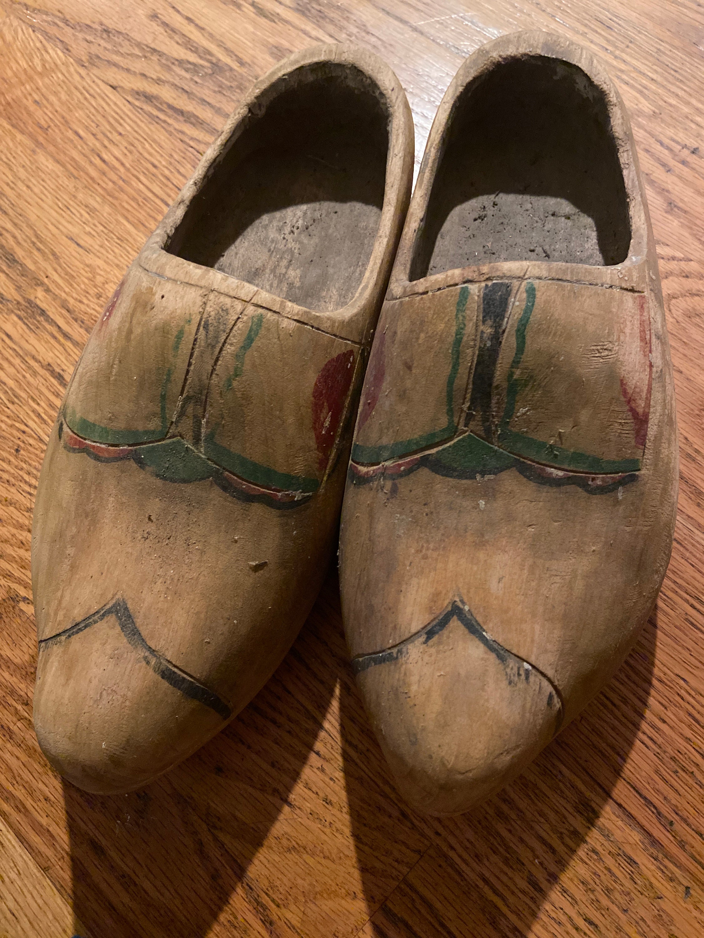 Antique Bavarian Wooden Clogs Late 1800’s Paint Remnants on Top. Part ...