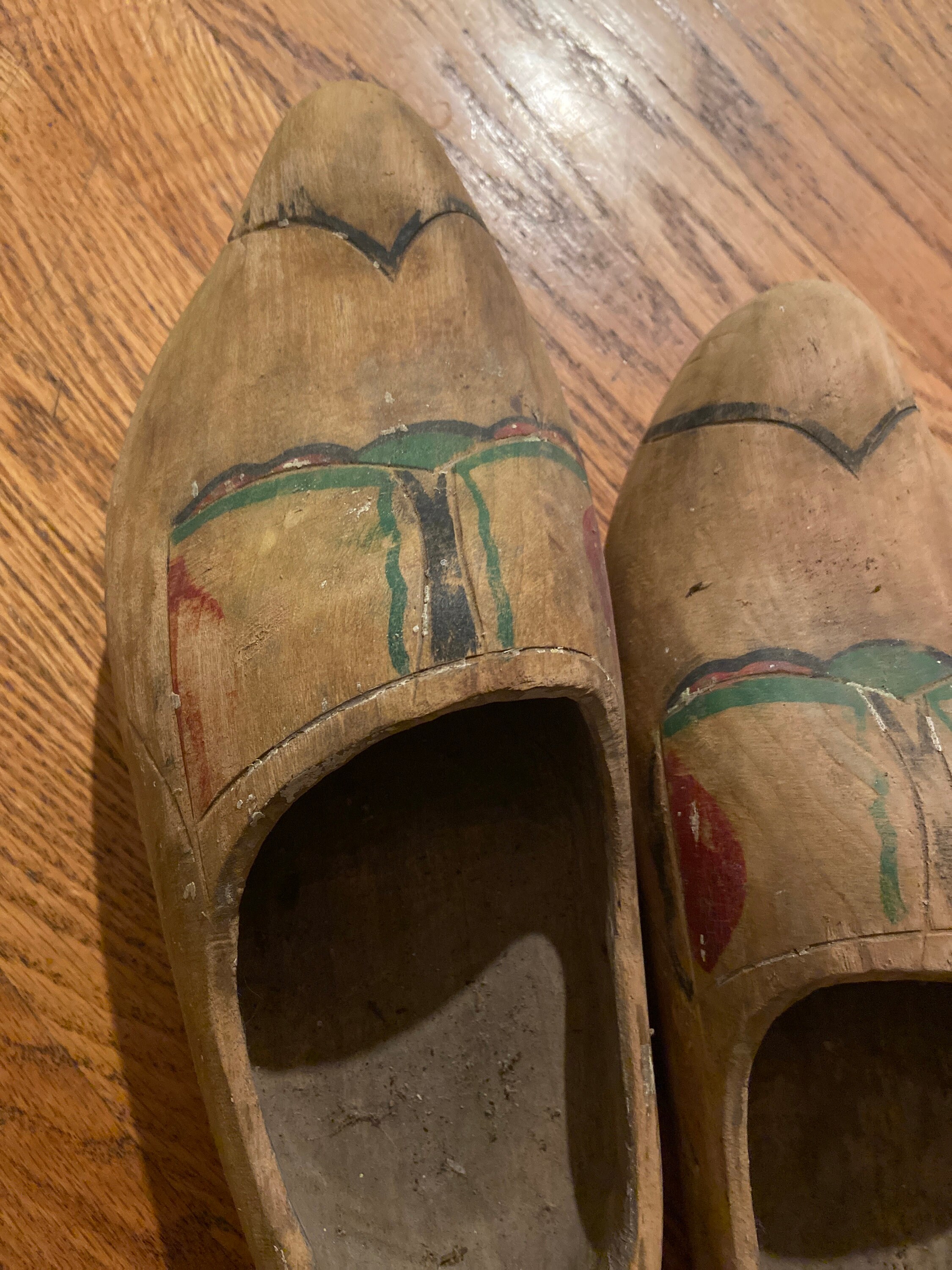 Antique Bavarian Wooden Clogs Late 1800’s Paint Remnants on Top. Part ...