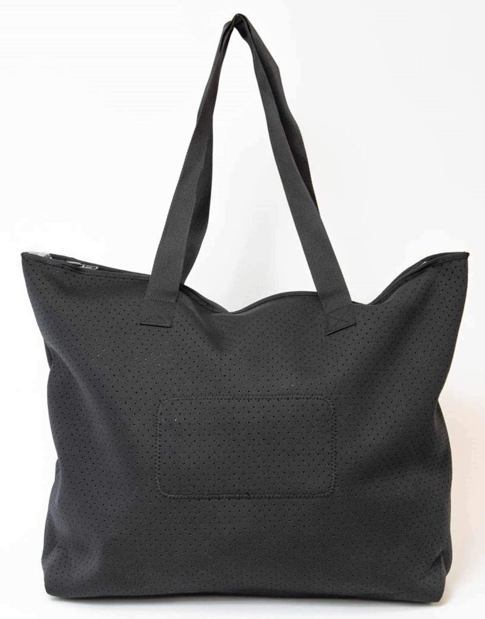 Extra Large Tote and Companion Bag Black Perforated Neoprene Waterproof ...