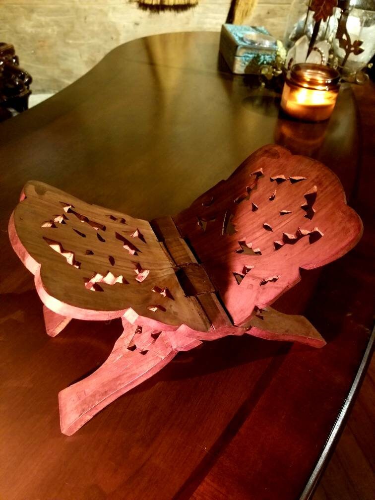 Carved Book Holder - Etsy