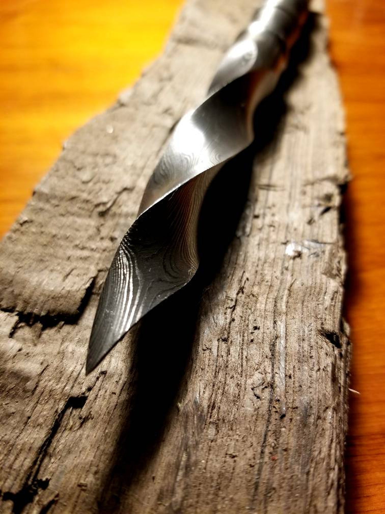 Athame/wand Forged Damascus - Etsy