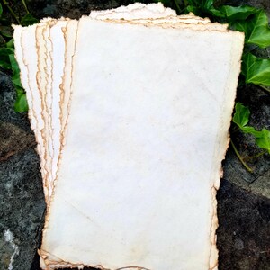 Handmade Parchment, Nine Sheets - Etsy