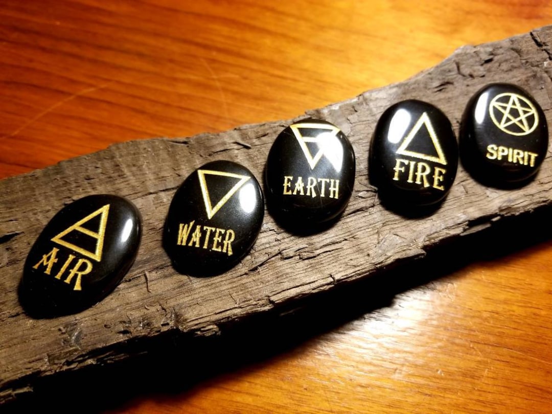 Elemental Sigil Stones, Obsidian - Etsy