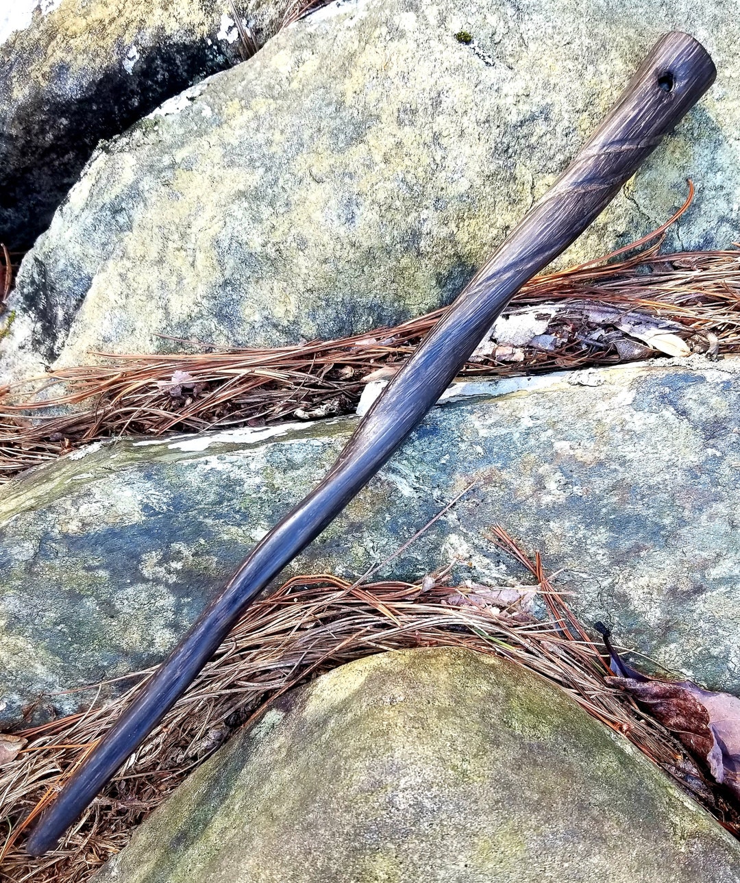 Moldavite Core, Ukrainian Bog Oak Wand - Etsy