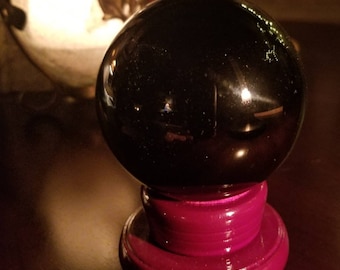 Large Black Obsidian Sphere Crystal Ball Orb Scrying - Etsy