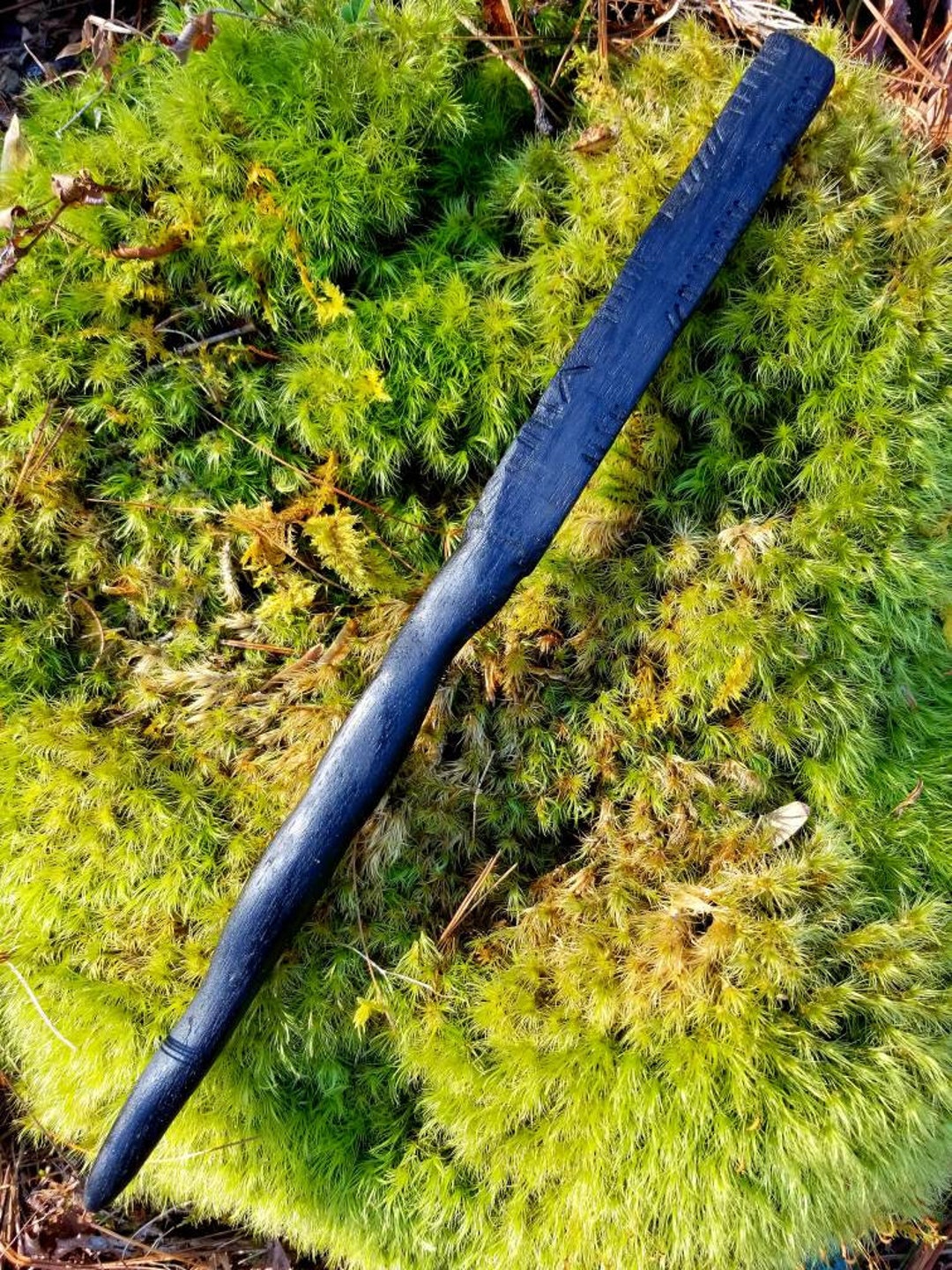 Poe's Poetry in Ogham, Irish Bog Oak Wand - Etsy
