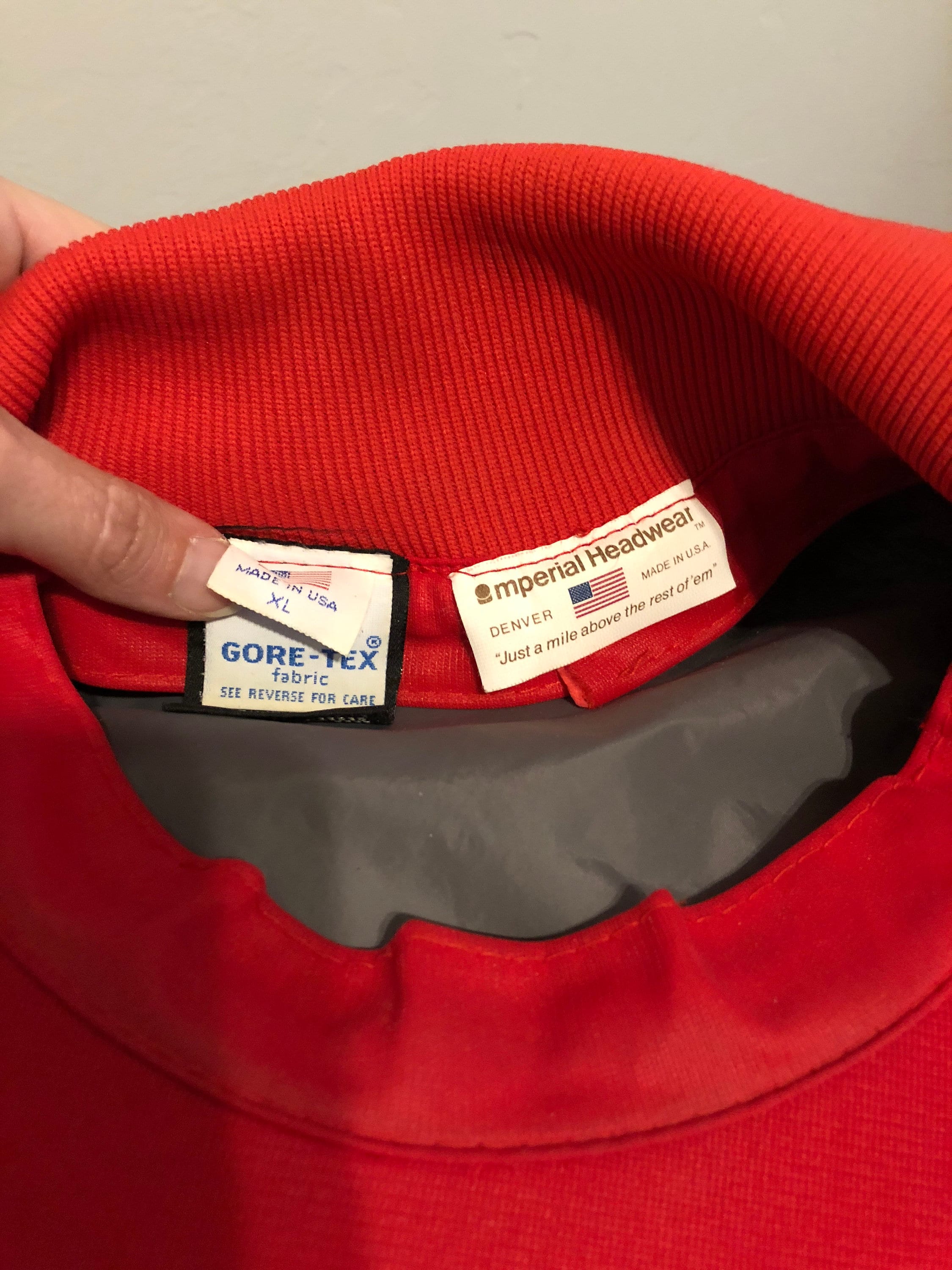 Retro Red Flat Cap Insulated With Gore-tex - Etsy