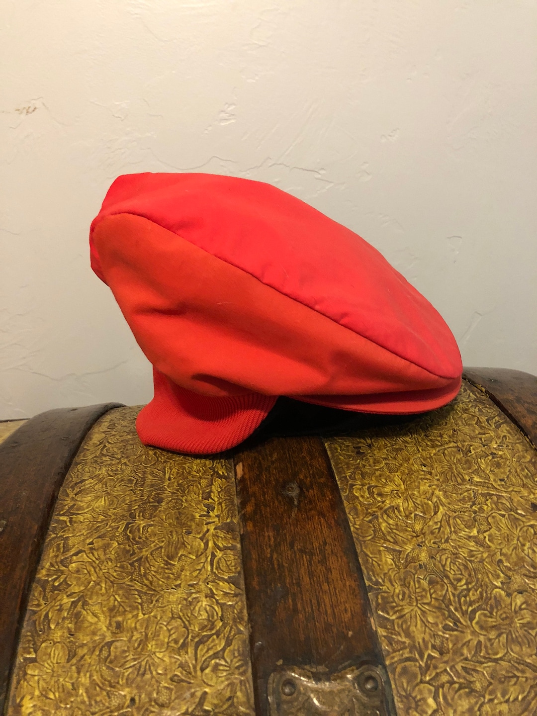 Retro Red Flat Cap Insulated With Gore-tex - Etsy