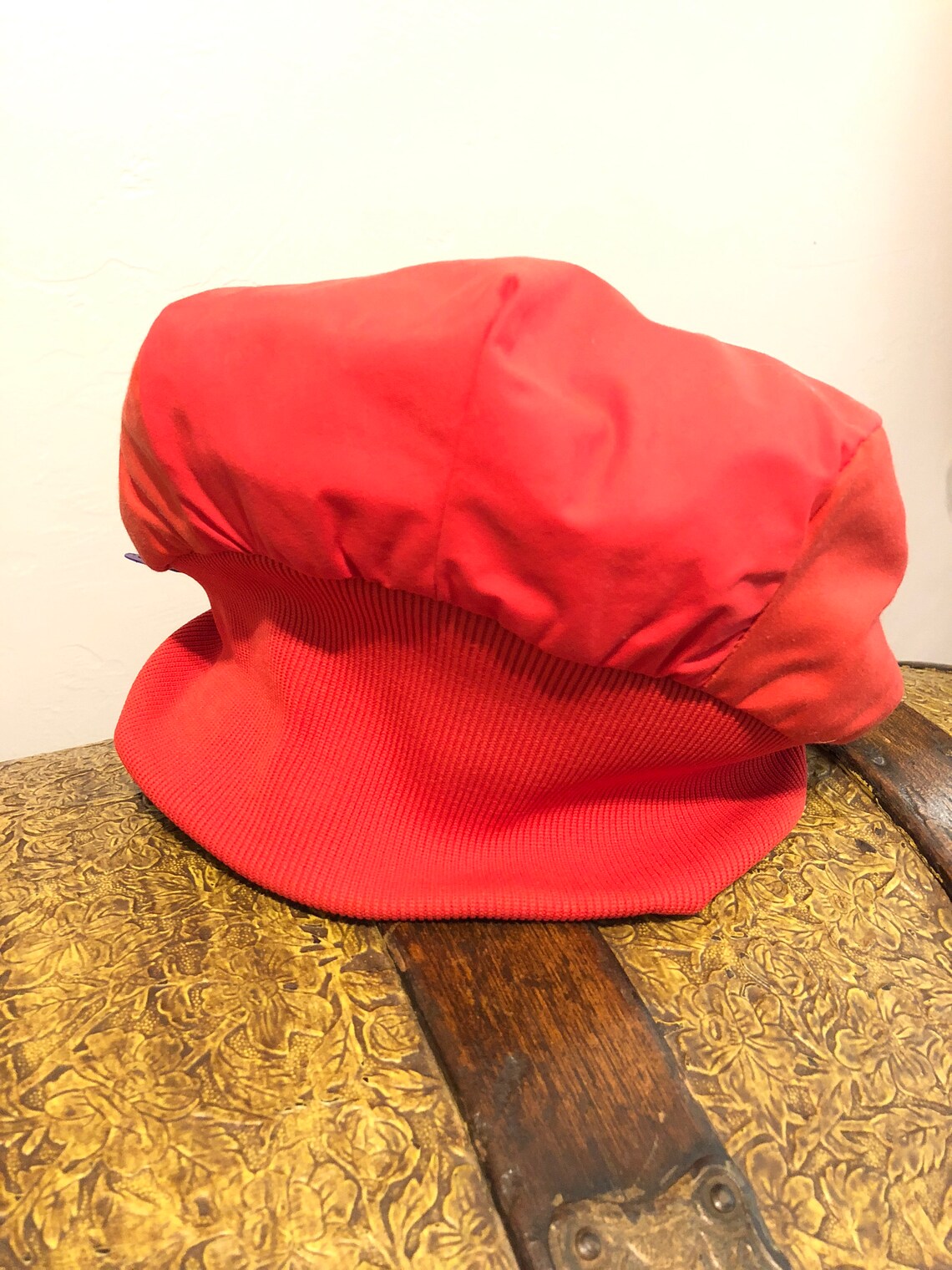 Retro Red Flat Cap Insulated With Gore-tex | Etsy