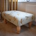 Large Pheasant Fabric Footstool - Turned/straight Waxed, Natural or ...
