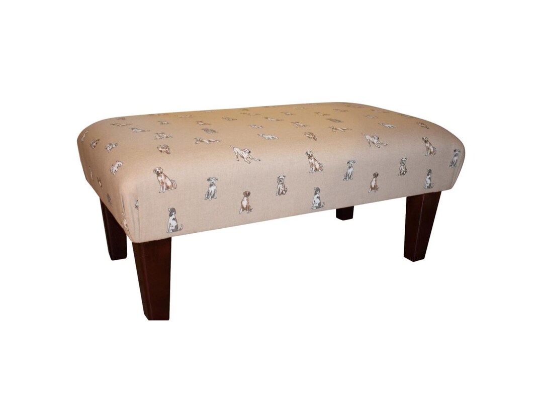 Large Dog Animal Footstool - Hard Wood Straight Mahogany Legs - Only ...
