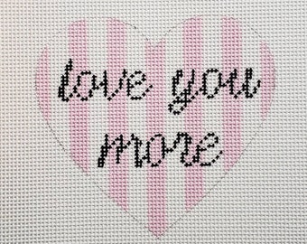Love You More Needlepoint - Etsy