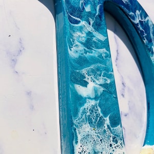 Custom Beach Themed Letter Wall Hanging | Monogram Initial | Surf Art ...