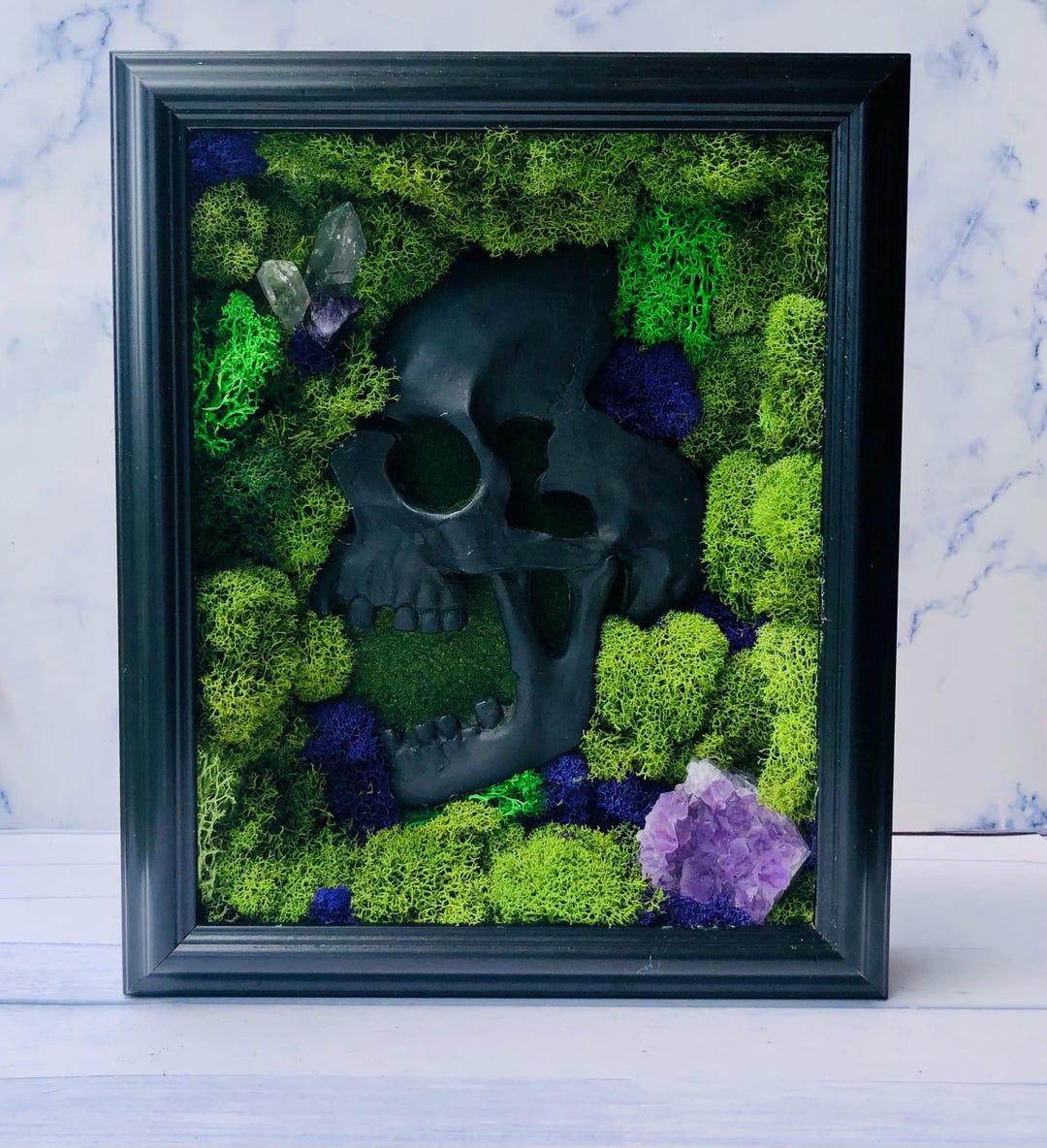 Skull Moss Wall Art Halloween Wall Decor Home Decor Flower Wall Art ...