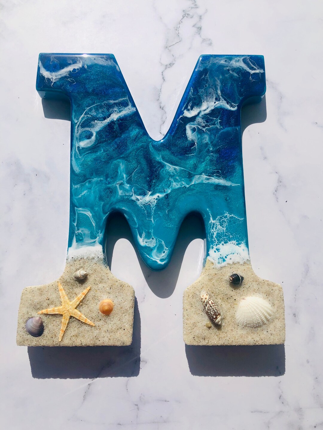 Personalized Beach Letter for Wall | Monogram Initial Decor | Surf Art ...