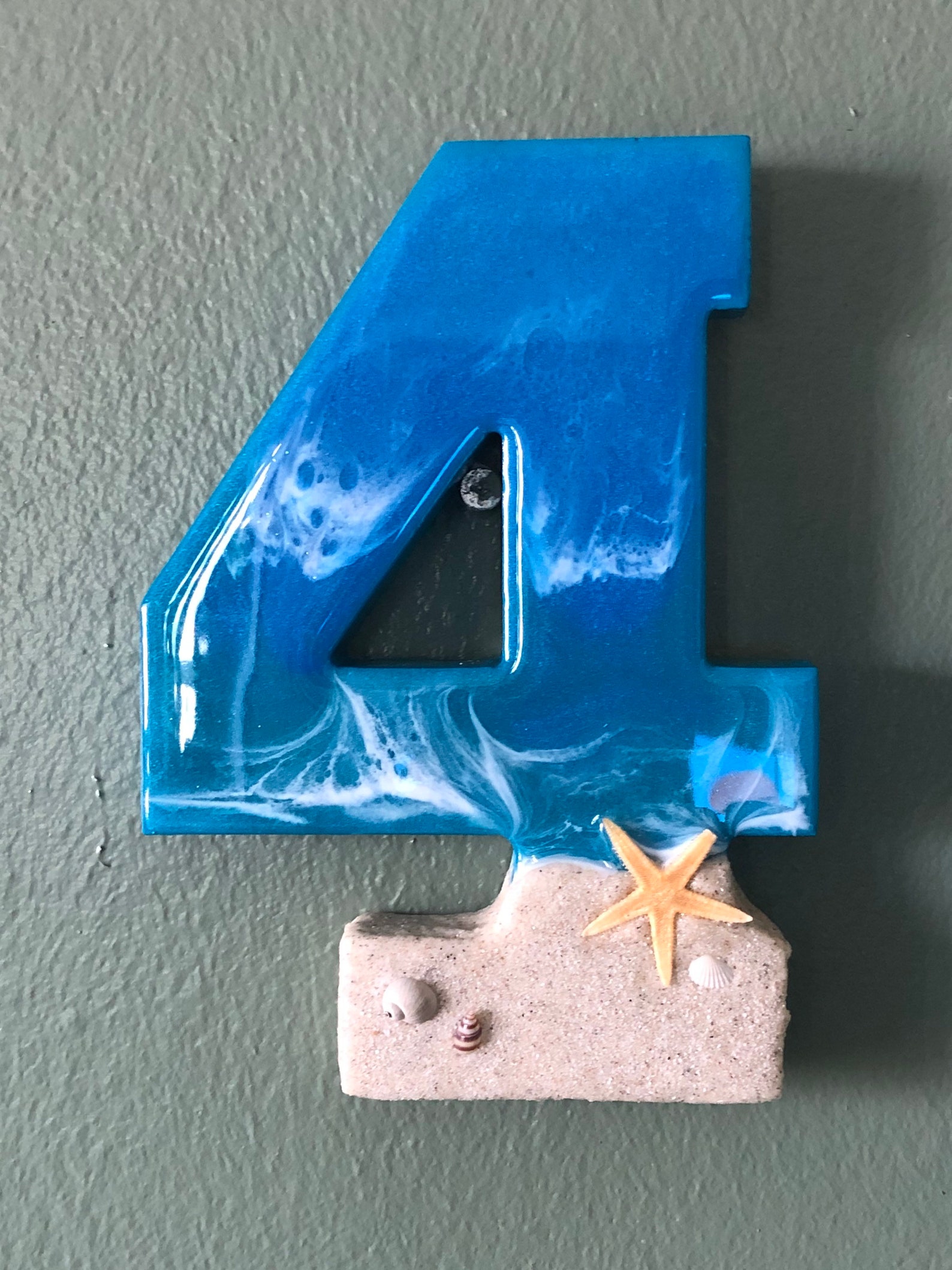 Beach Themed Number Personalized Numbers Surf Art | Etsy